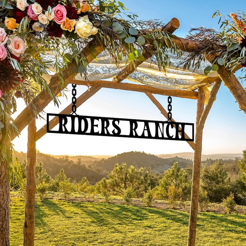 Custom Metal Ranch Sign, Ranch House Gift, Personalized Farm Name Sign ...