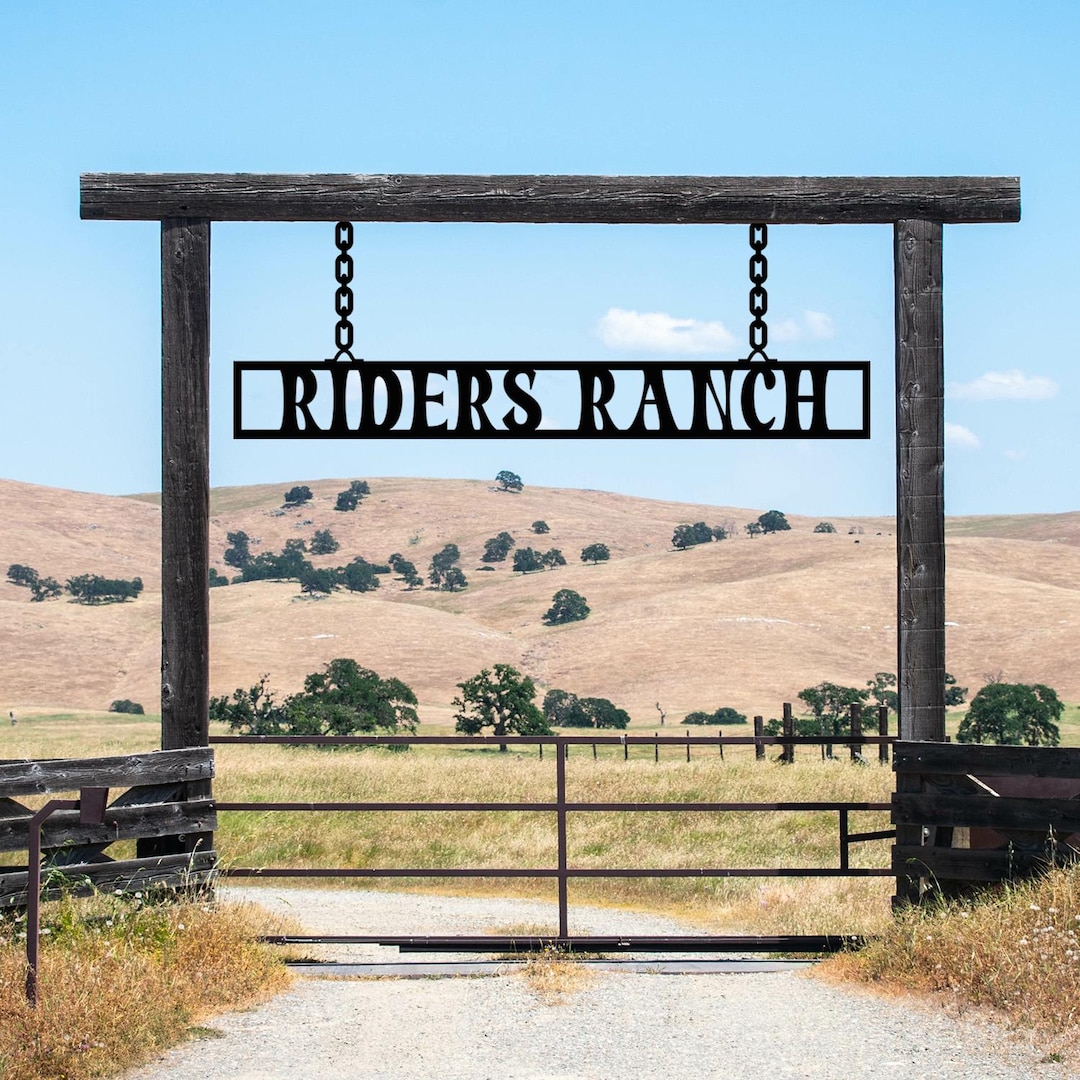 Custom Metal Ranch Sign, Ranch House Gift, Personalized Farm Name Sign ...