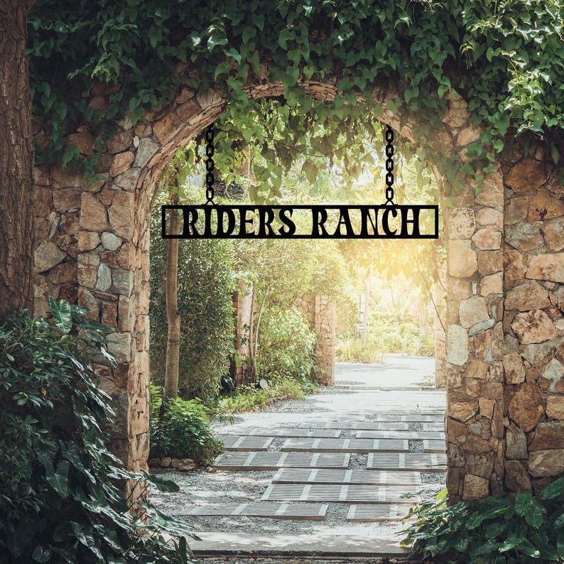 Custom Metal Ranch Sign, Ranch House Gift, Personalized Farm Name Sign ...