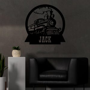 Custom Train Metal Sign, Steam Locomotive Wall Art, Train Driver Gift ...