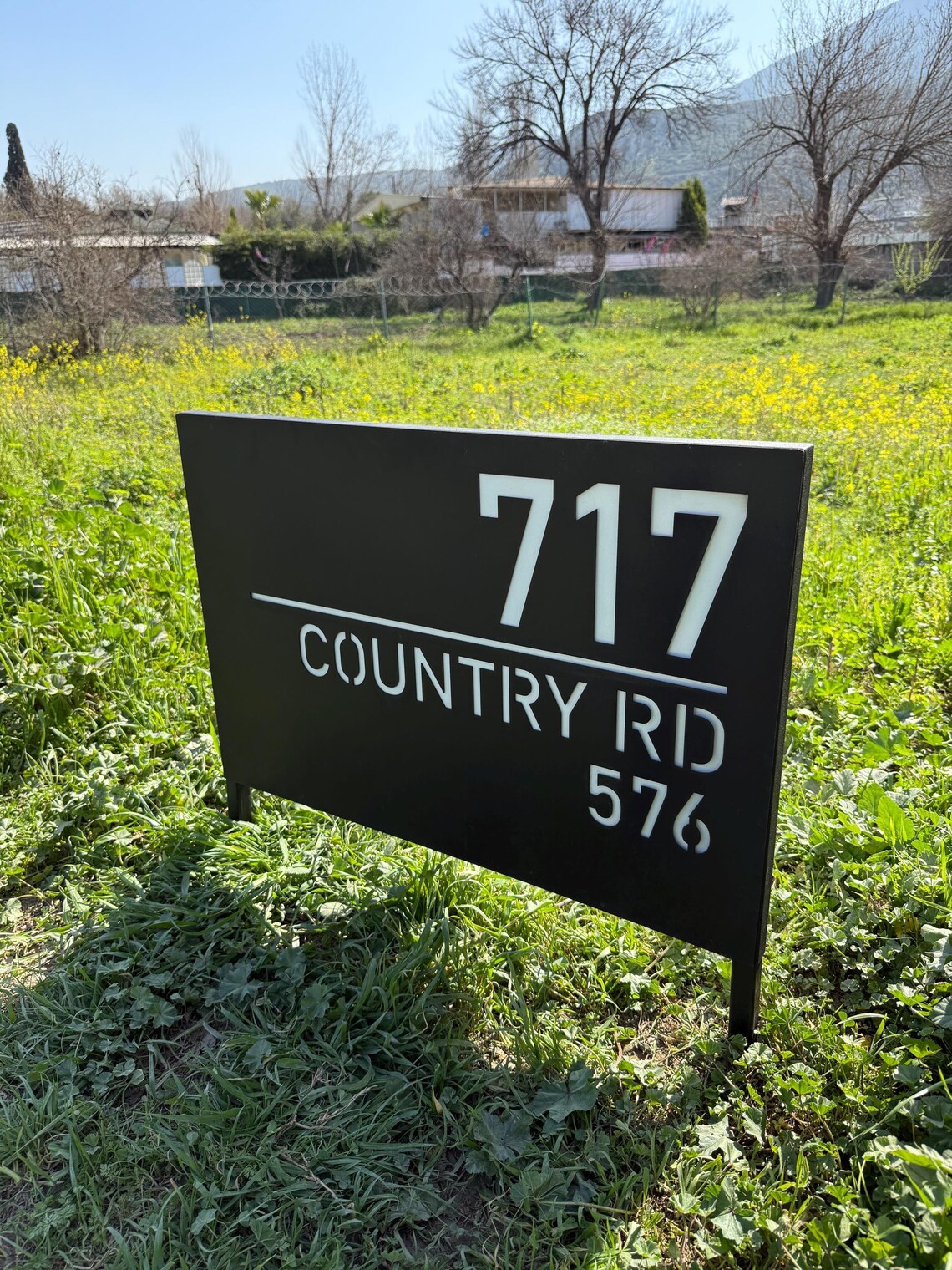 Modern Custom Address Sign House Number, New Home Owner Gift, Large ...