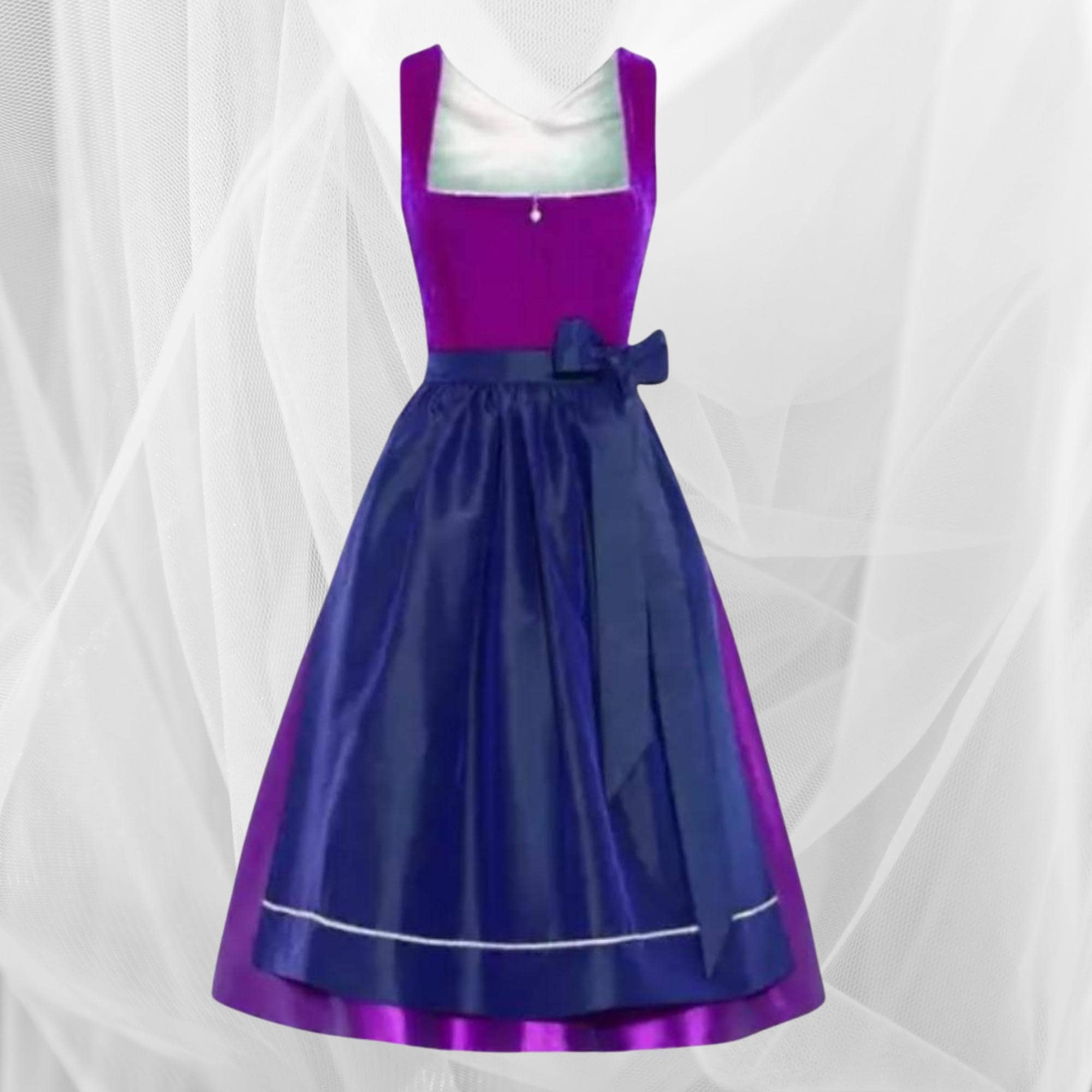 Authentic Purple Velvet Dirndl Dress Stunning Oktoberfest Outfit With ...