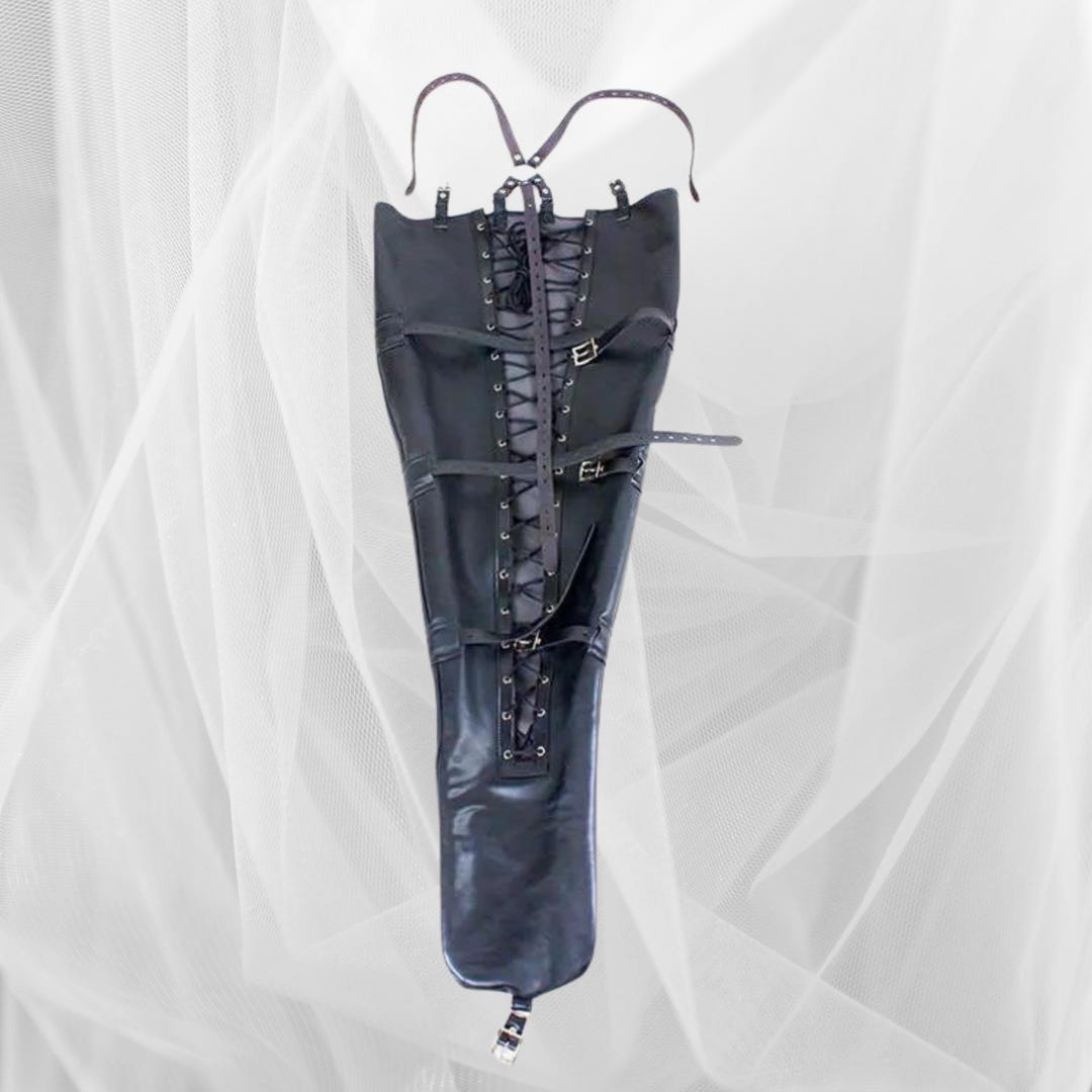 Leather Mummy Bag With Mermaid Leg Binder Body Harness Restraints ...