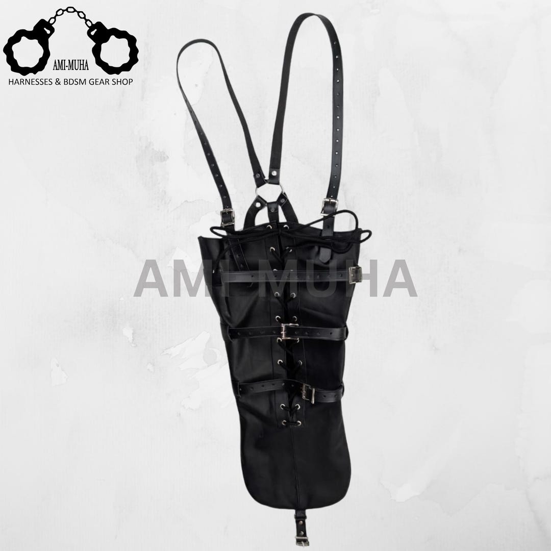 Leather Mummy Sleep Sack With Mermaid Leg Binder, Full Body Restraint ...