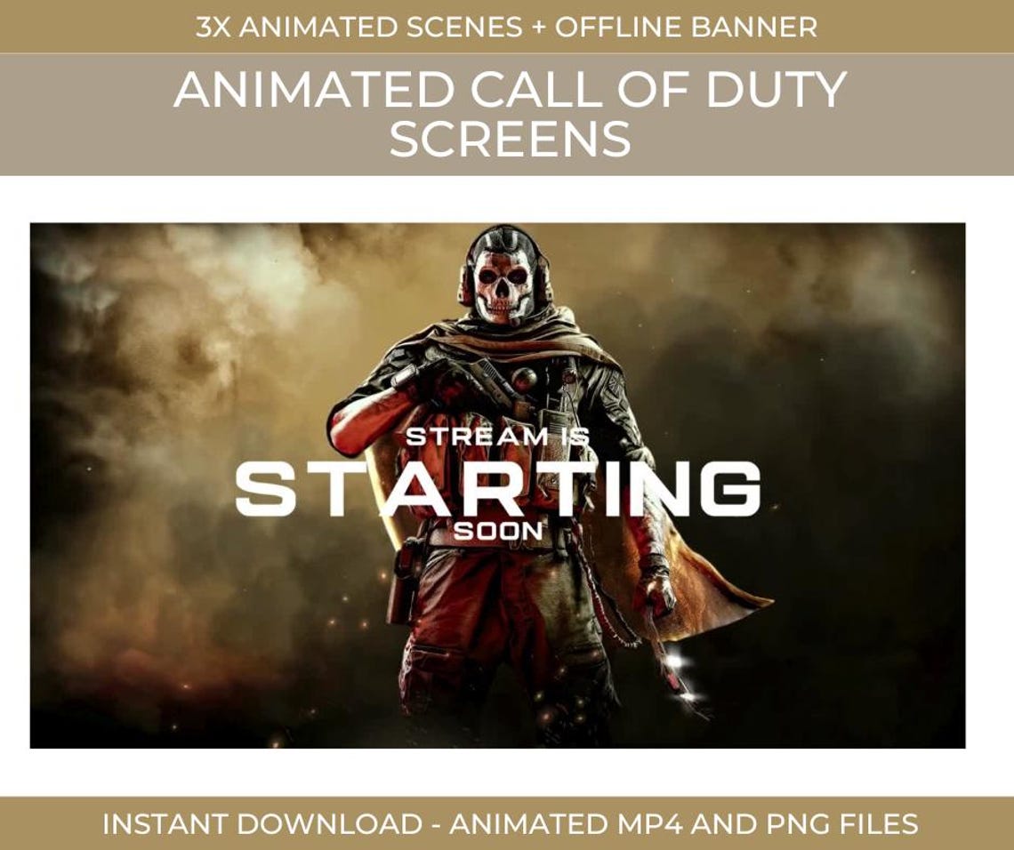 Animated Fps/call of Duty Twitch Screen Overlay Pack for Streamers ...