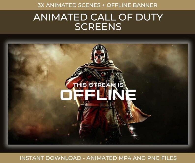 Animated Fps/call of Duty Twitch Screen Overlay Pack for Streamers ...