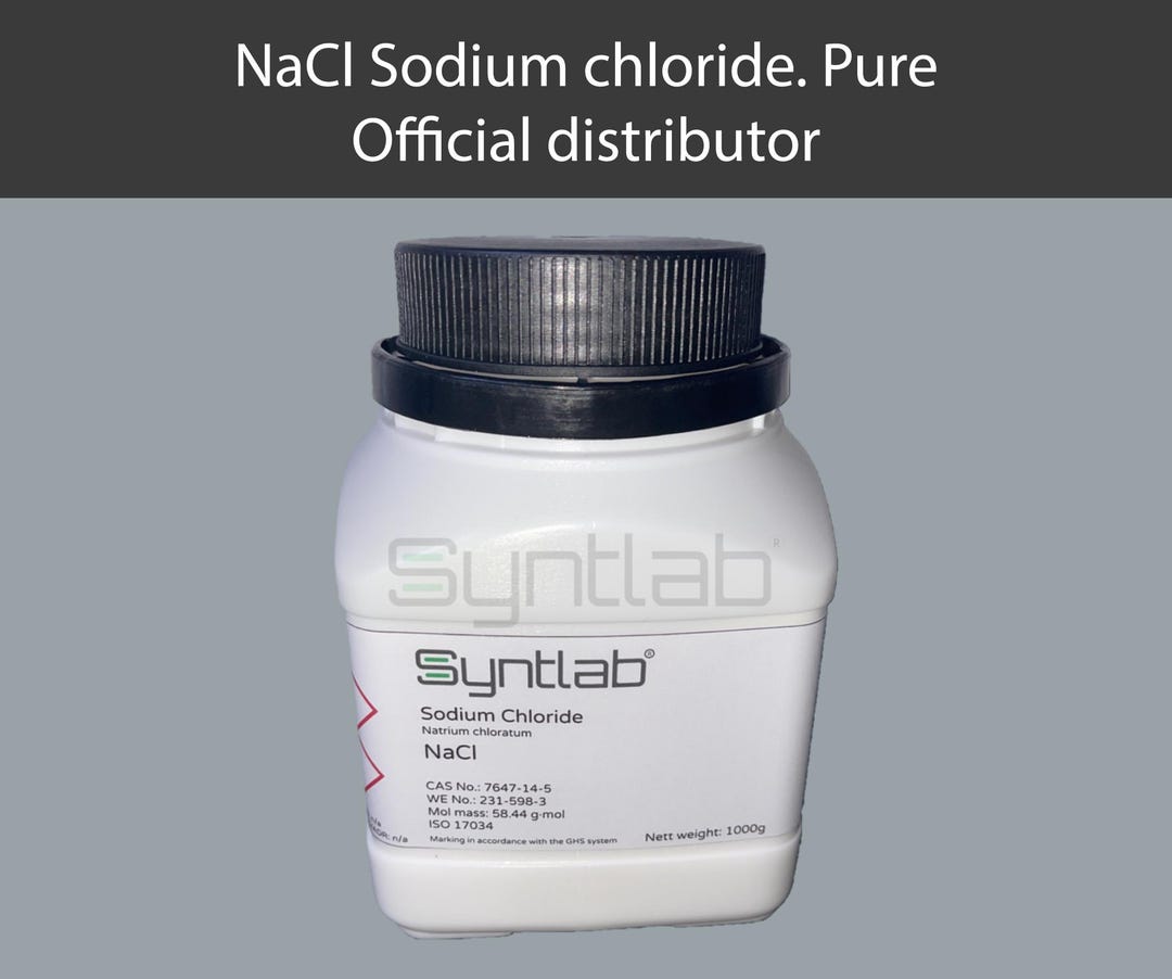 Nacl Sodium Chloride 99% Purity 500 Grams. CAS 7647-14-5. Syntlab - Etsy