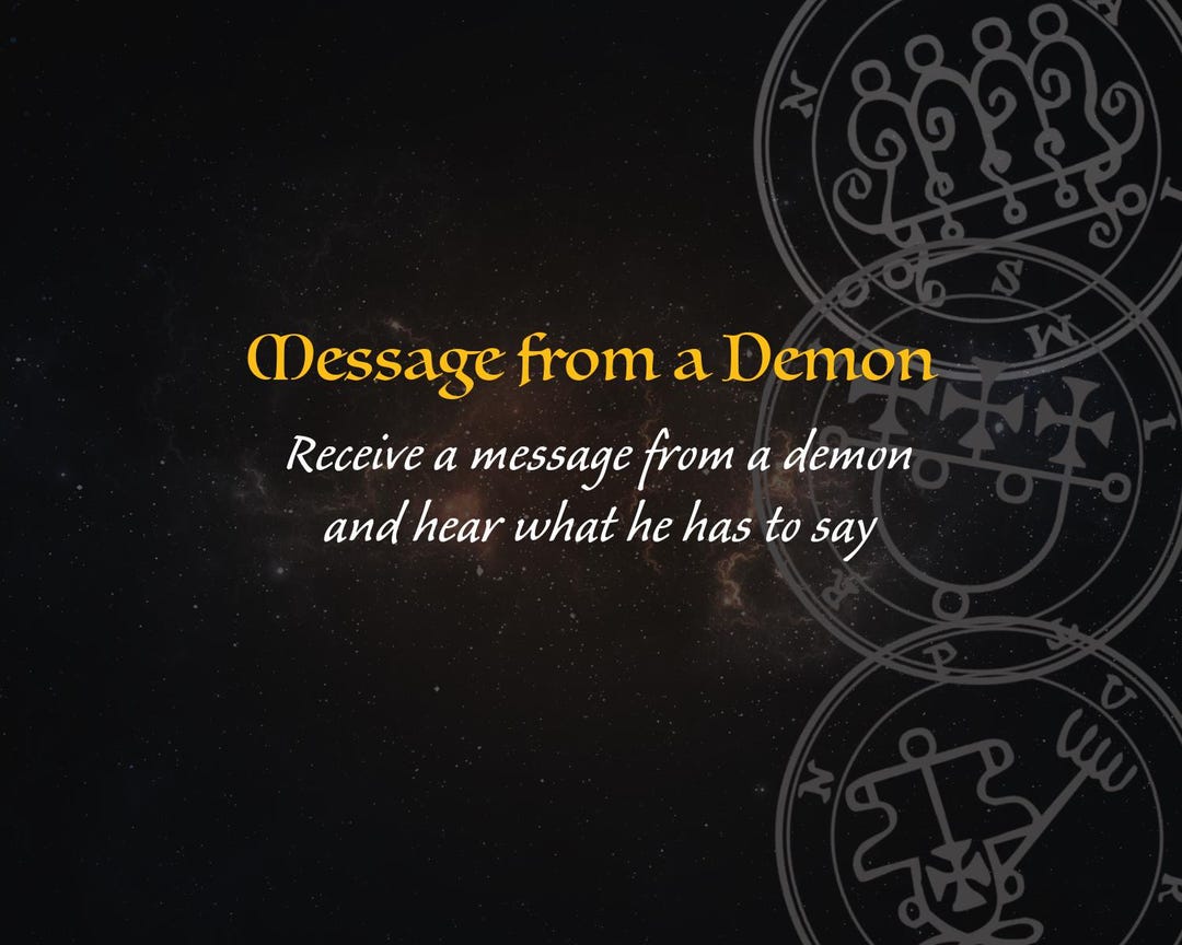 Message From a Demon: Channeling the Wisdom of Goetic Demons - Etsy