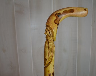 Carved walking cane | Etsy
