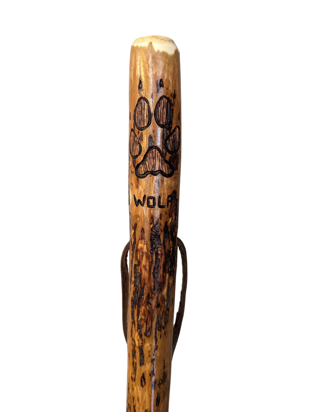 Hand Carved Animal Print Walking Stick: Ozark Wood Hiking Staff - Etsy