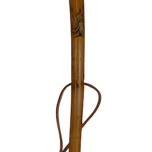 Walking Stick, Evergreen Tree Carving on Staff, Outdoor Scenery Carved ...