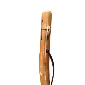 Carving of Compass on Walking Stick, 2D Compass Hicking Stick, Hand ...