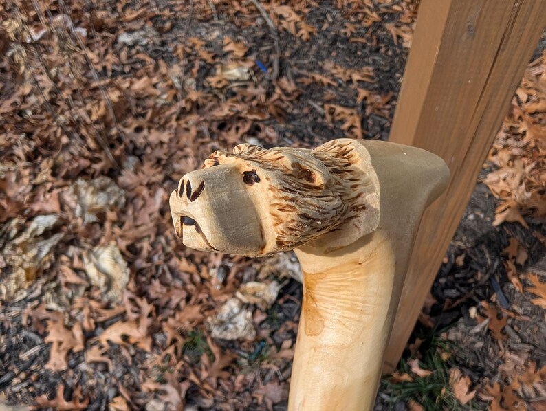 Hand Carved Grizzly Bear Walking Cane - T Handle Carving - Etsy