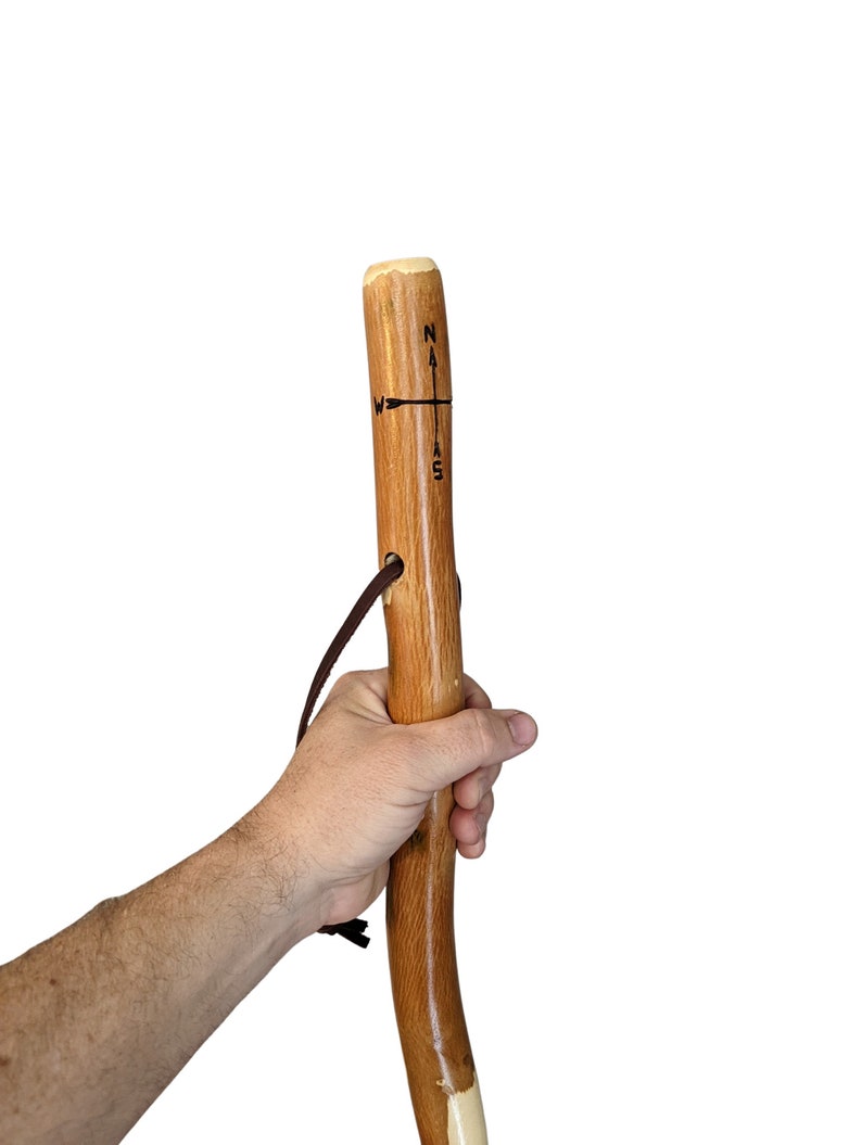 Carving of Compass on Walking Stick 2D Compass Hicking Stick - Etsy