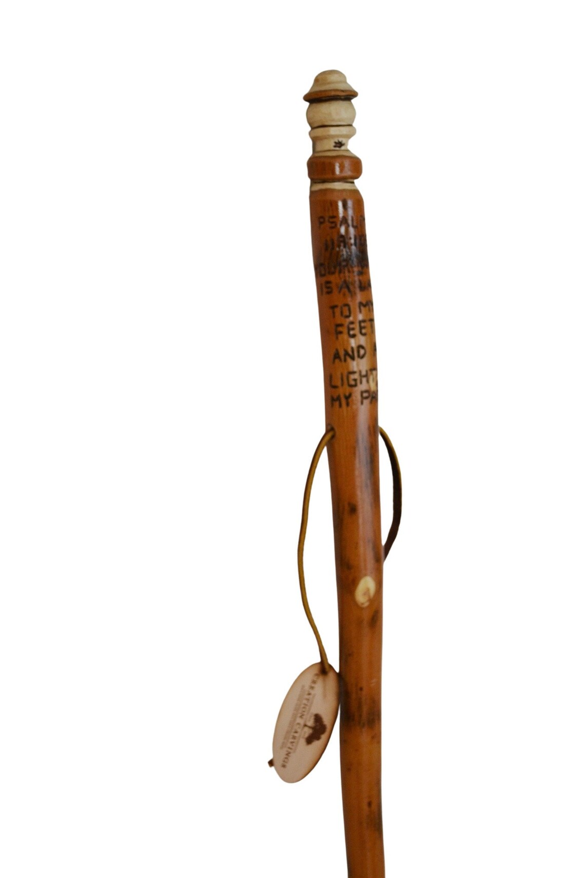 Hand Carved Walking Stick, Lantern & Bible Verse, Ozark Hardwood - Etsy