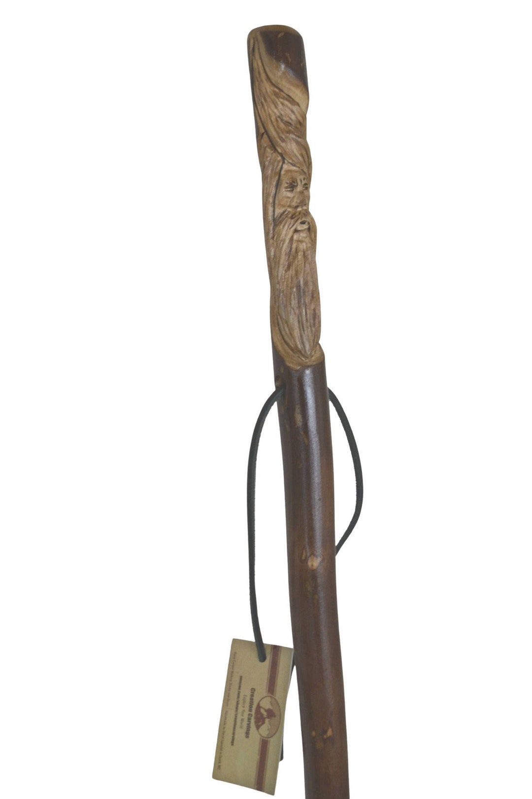 Hand-carved Wood Spirit Hiking Staff: Sweet Gum Walking Stick ...
