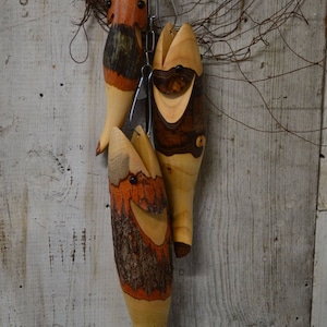 Wooden Fish on a Stringer, Set of 3, Hand Made Finished Fish, Fisherman ...