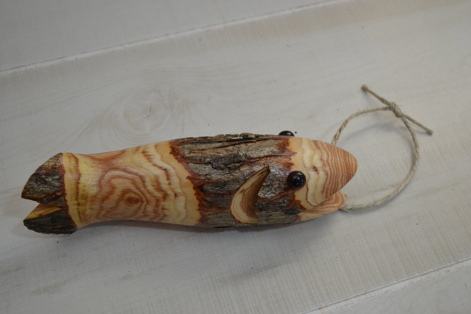 Small Wood Fish Decor Wooden Fish Cabin Decoration - Etsy