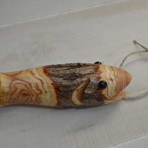 Small Wood Fish Decor - Wooden Fish - Cabin Decoration - Fishing Gift ...