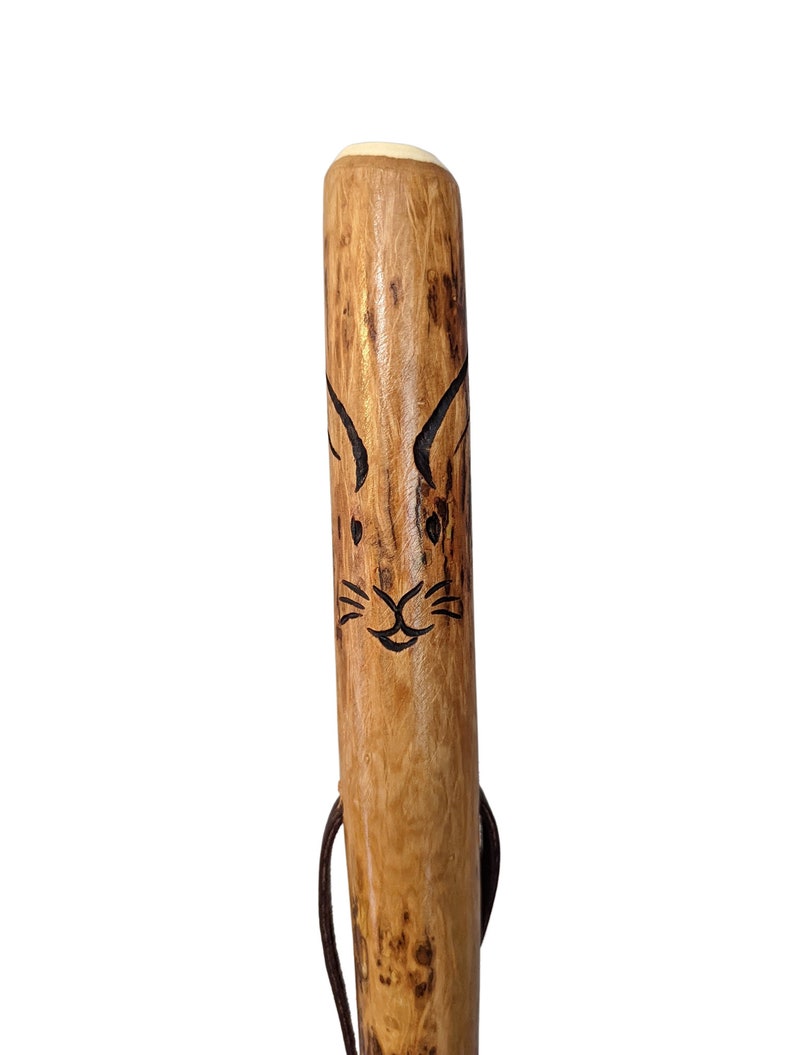 Carving of Rabbit on Walking Stick 2D Rabbit Walking Stick - Etsy