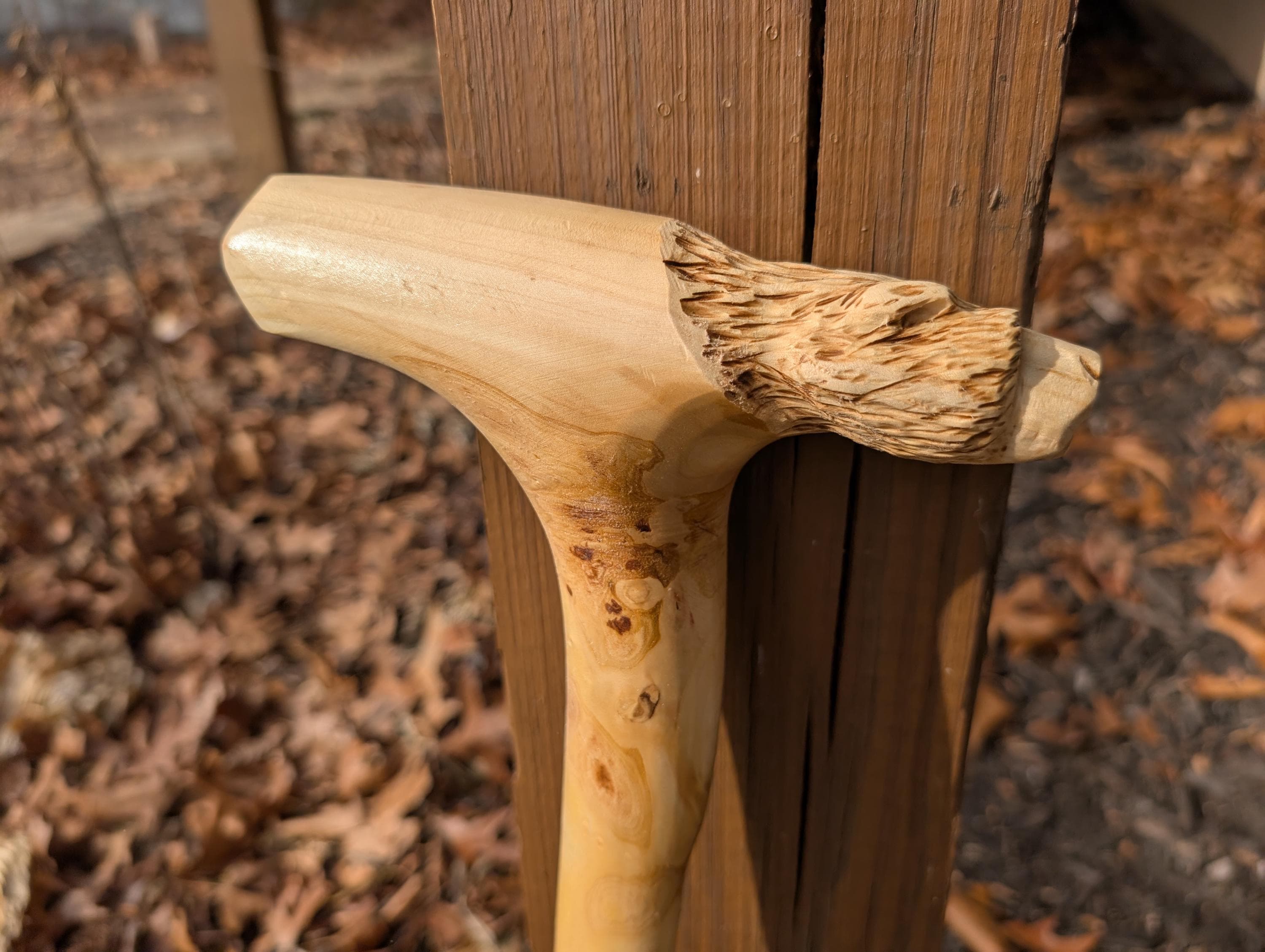 Hand Carved Grizzly Bear Walking Cane - T Handle Carving - Etsy