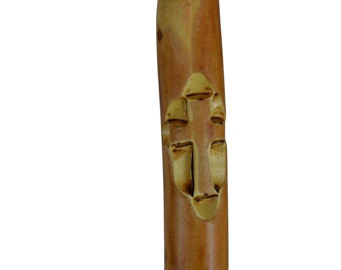 Christian Cross Wooden Walking Stick Cane Wood Carved Crafted Crook ...