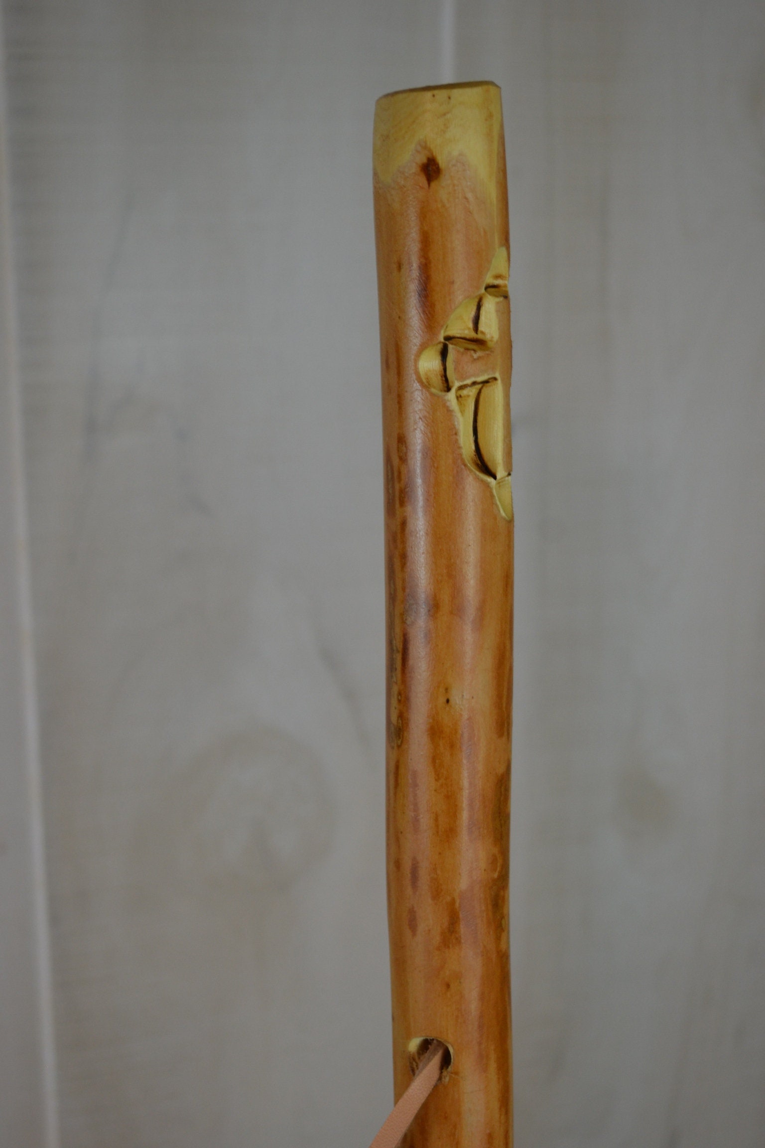 Hand Carved Cross Walking Stick - Ozark Hardwood Hiking Staff - Etsy