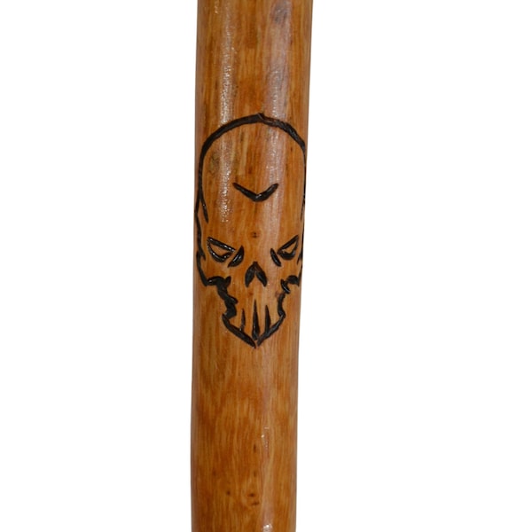 Skull Carved Walking Stick - Etsy
