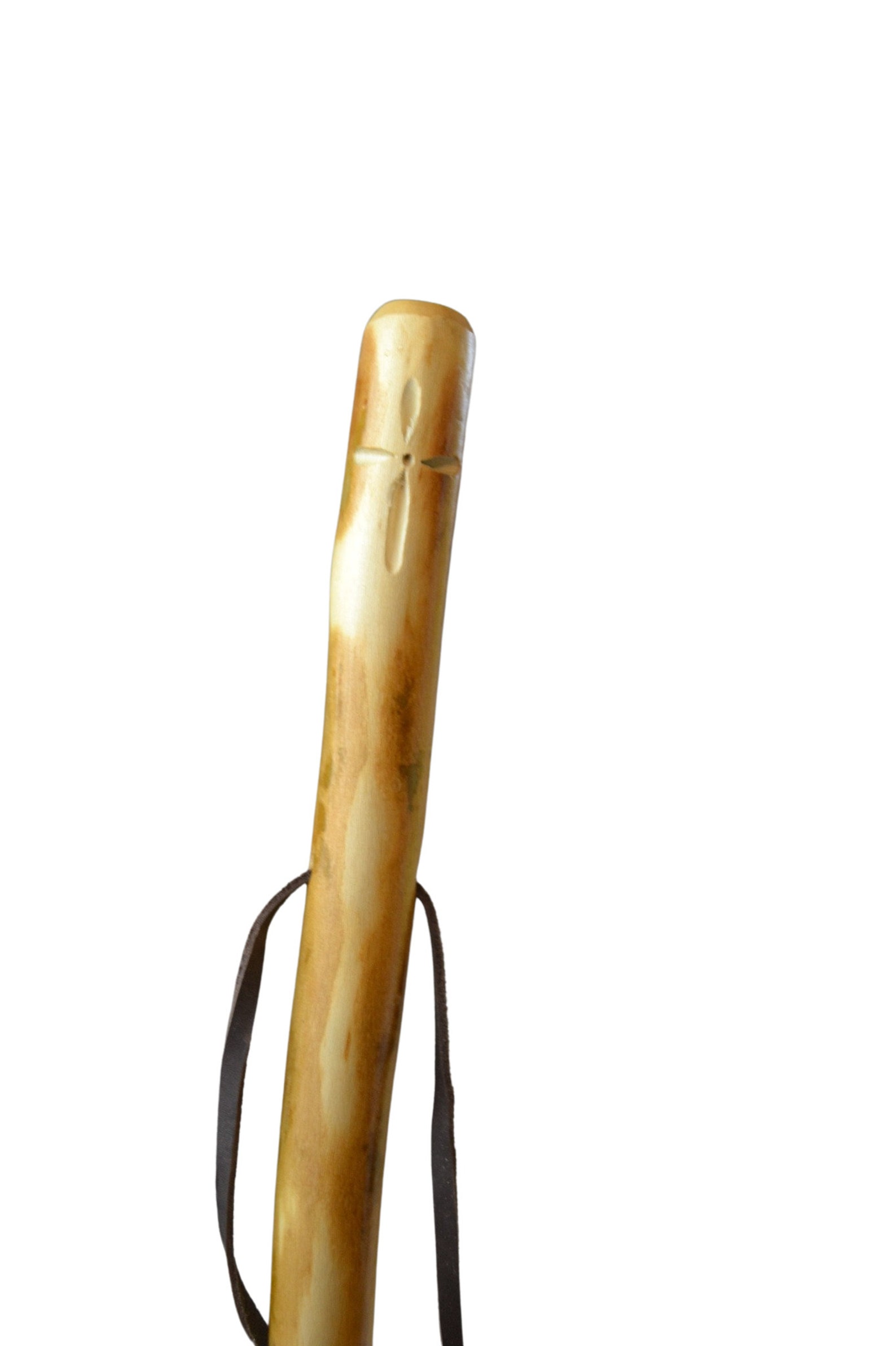 Handcrafted Christian Walking Stick With Carved Cross - Kiln-dried ...