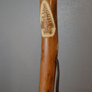 Handcrafted Hardwood Walking Staff With Arrowhead Carving - Durable ...