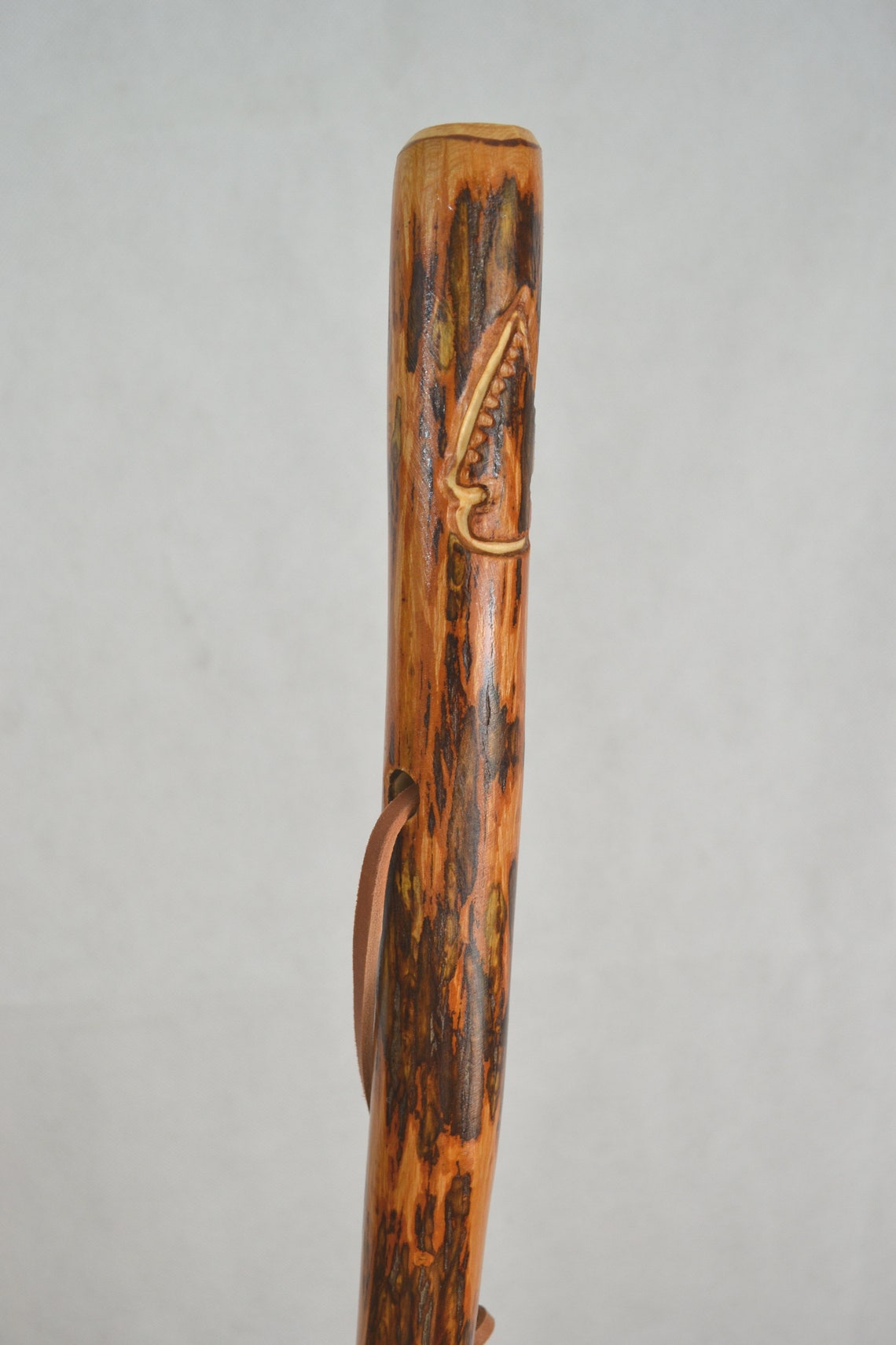 Handcrafted Hardwood Walking Staff With Arrowhead Carving - Durable ...
