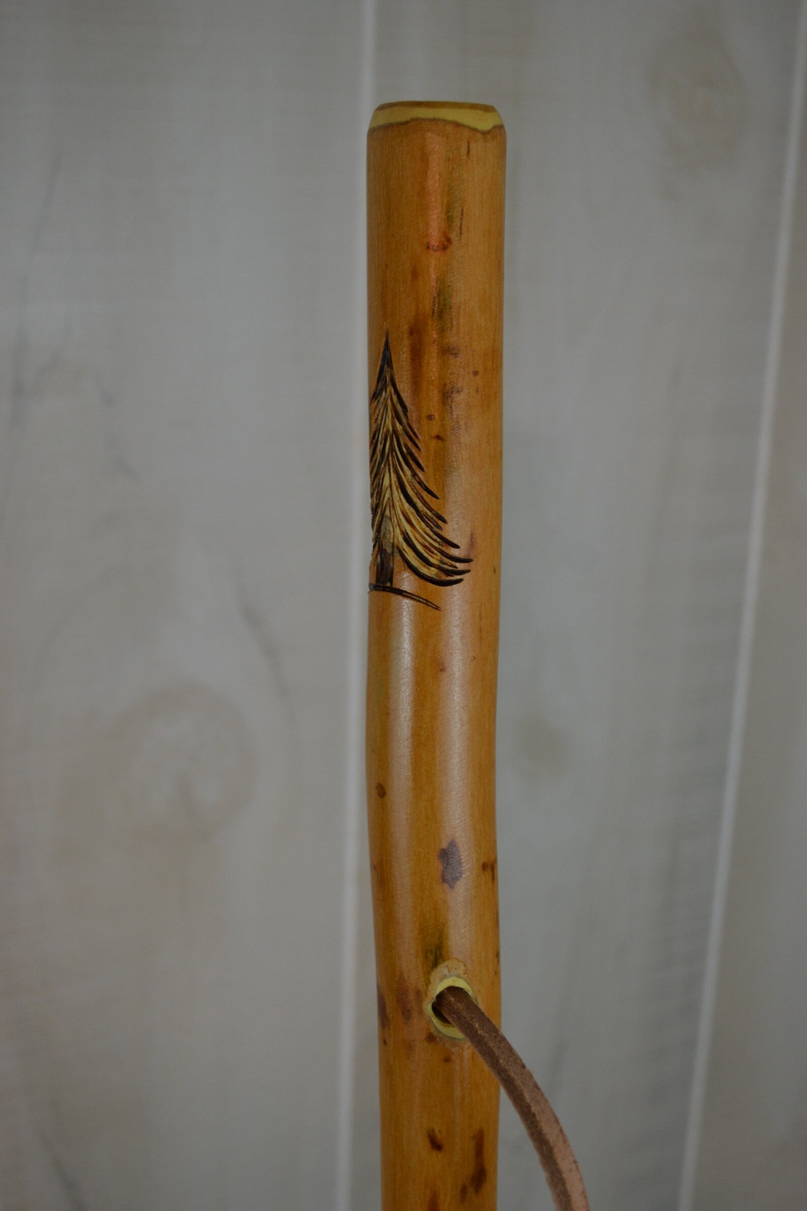 Walking Stick Evergreen Tree Carving on Staff Outdoor | Etsy