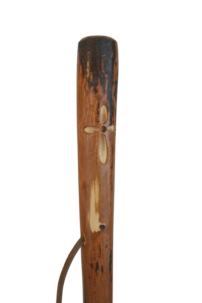 Handcrafted Christian Walking Stick With Carved Cross - Kiln-dried ...