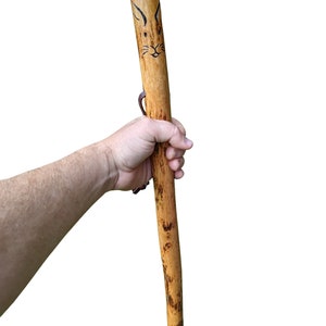 Carving of Rabbit on Walking Stick, 2D Rabbit Walking Stick Carving on ...