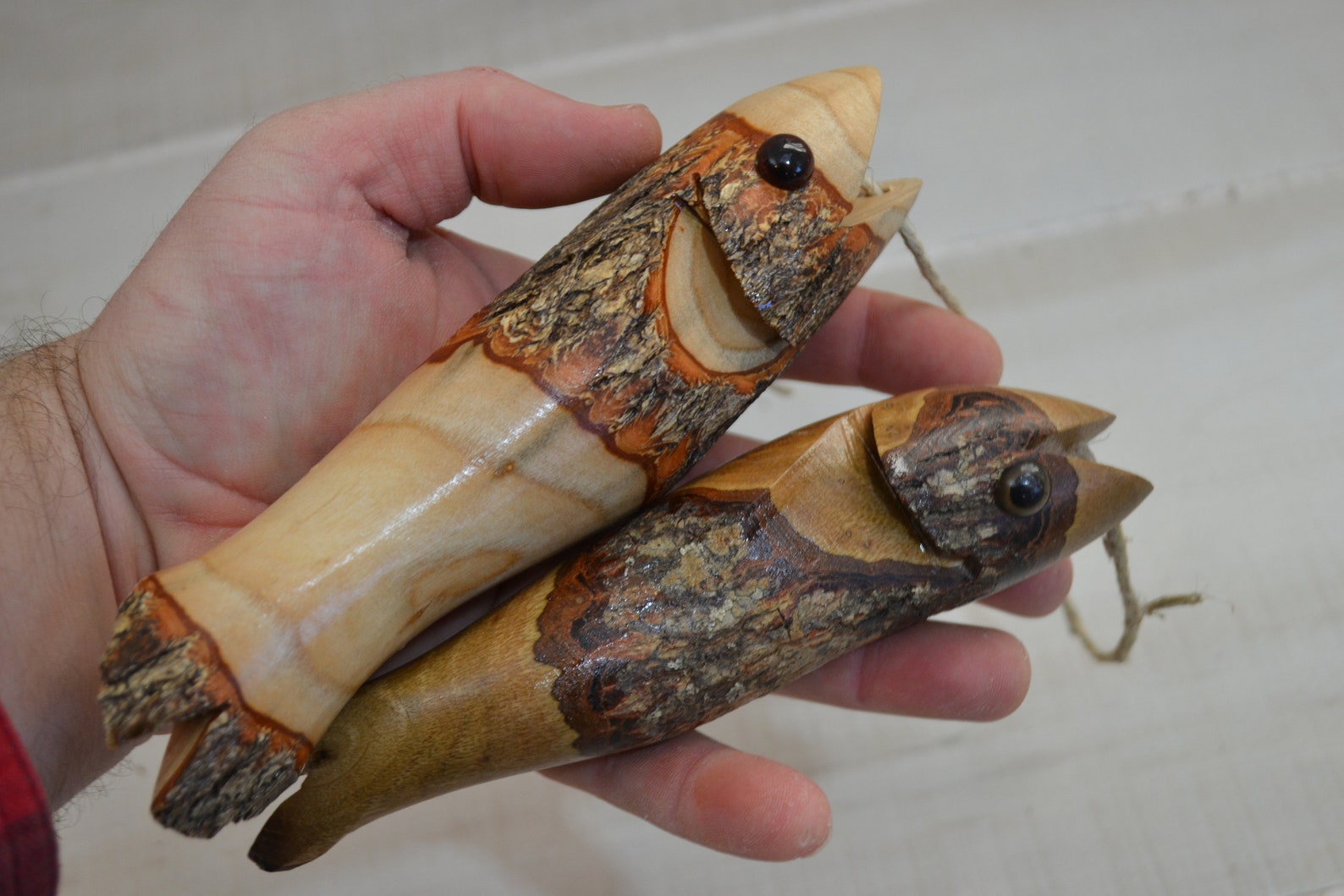 Small Wood Fish Decor Wooden Fish Cabin Decoration - Etsy