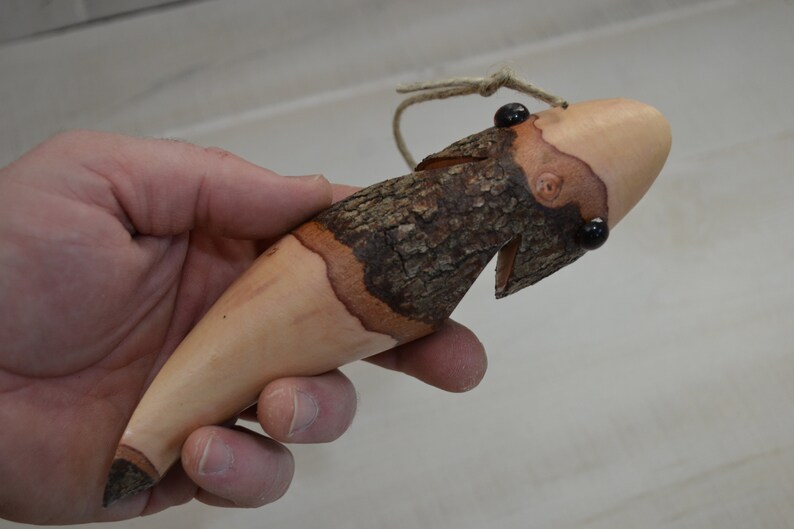 Small Wood Fish Decor Wooden Fish Cabin Decoration - Etsy