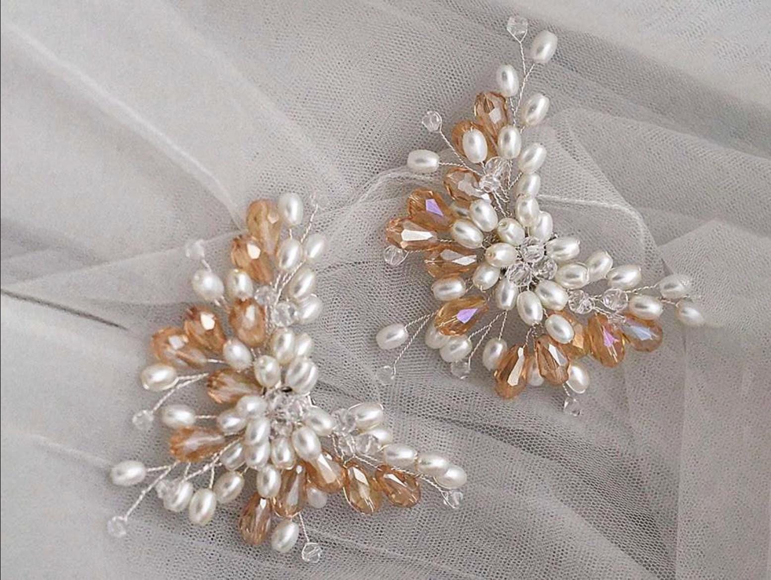 Pair of Shoe Clips for Wedding, Bridal Accessories, Clip Heels Parties ...