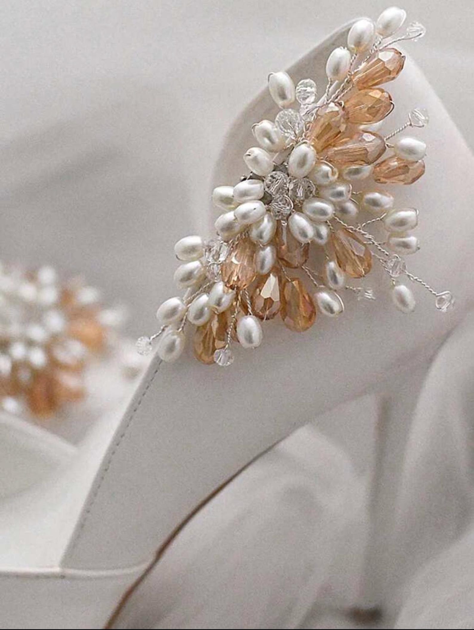 Pair of Shoe Clips for Wedding, Bridal Accessories, Clip Heels Parties ...