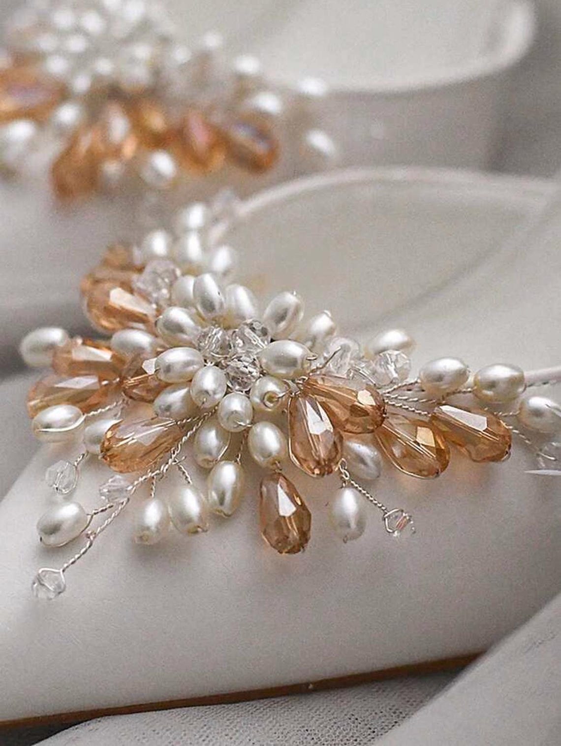 Pair of Shoe Clips for Wedding, Bridal Accessories, Clip Heels Parties ...