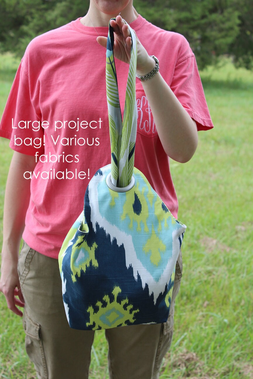 Project Bag - Large - Knitting Bag - Dumpling Bag - Wrist Purse - Knot ...