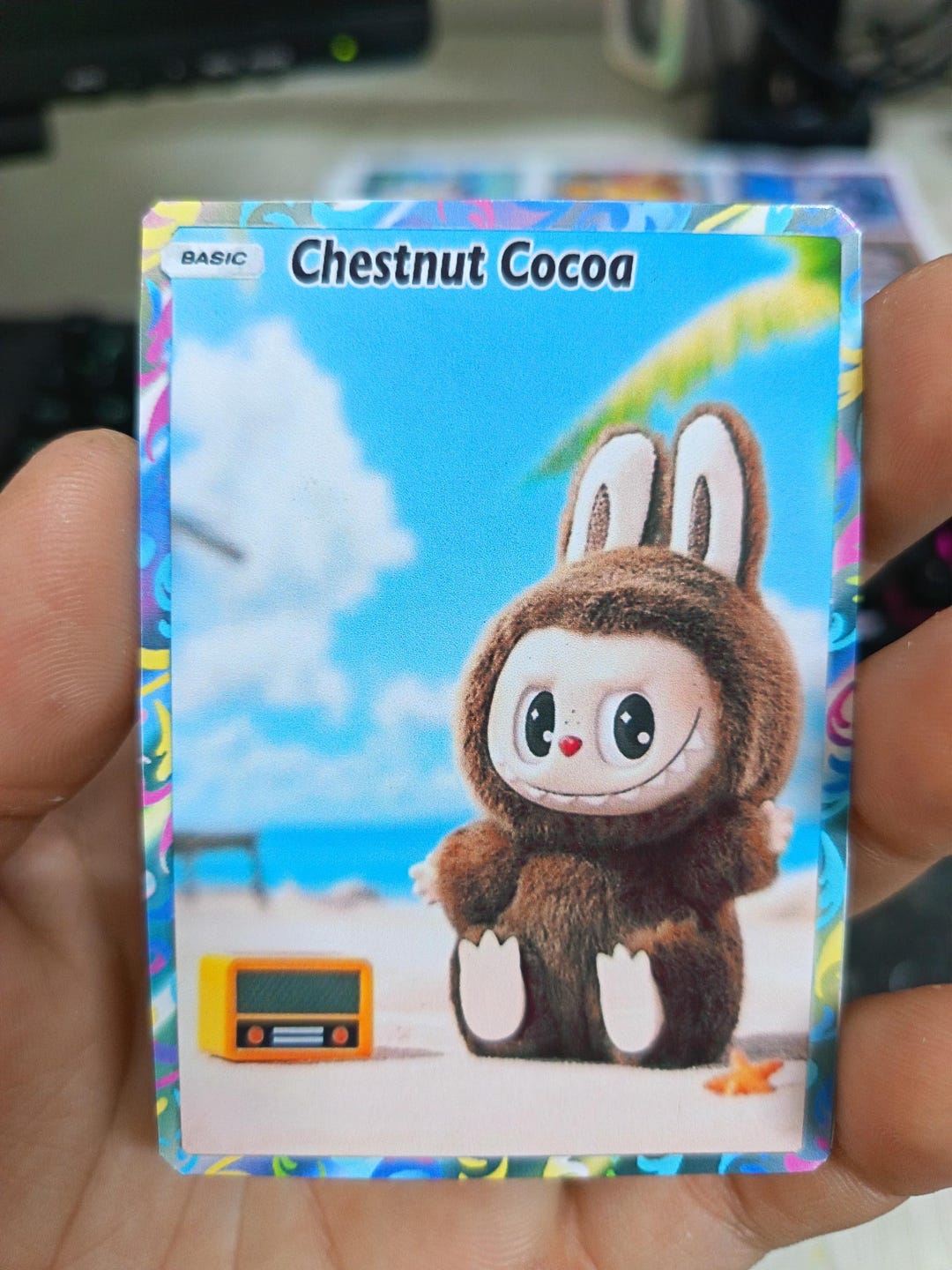 Labubu Chestnut Cocoa Custom Card - Etsy