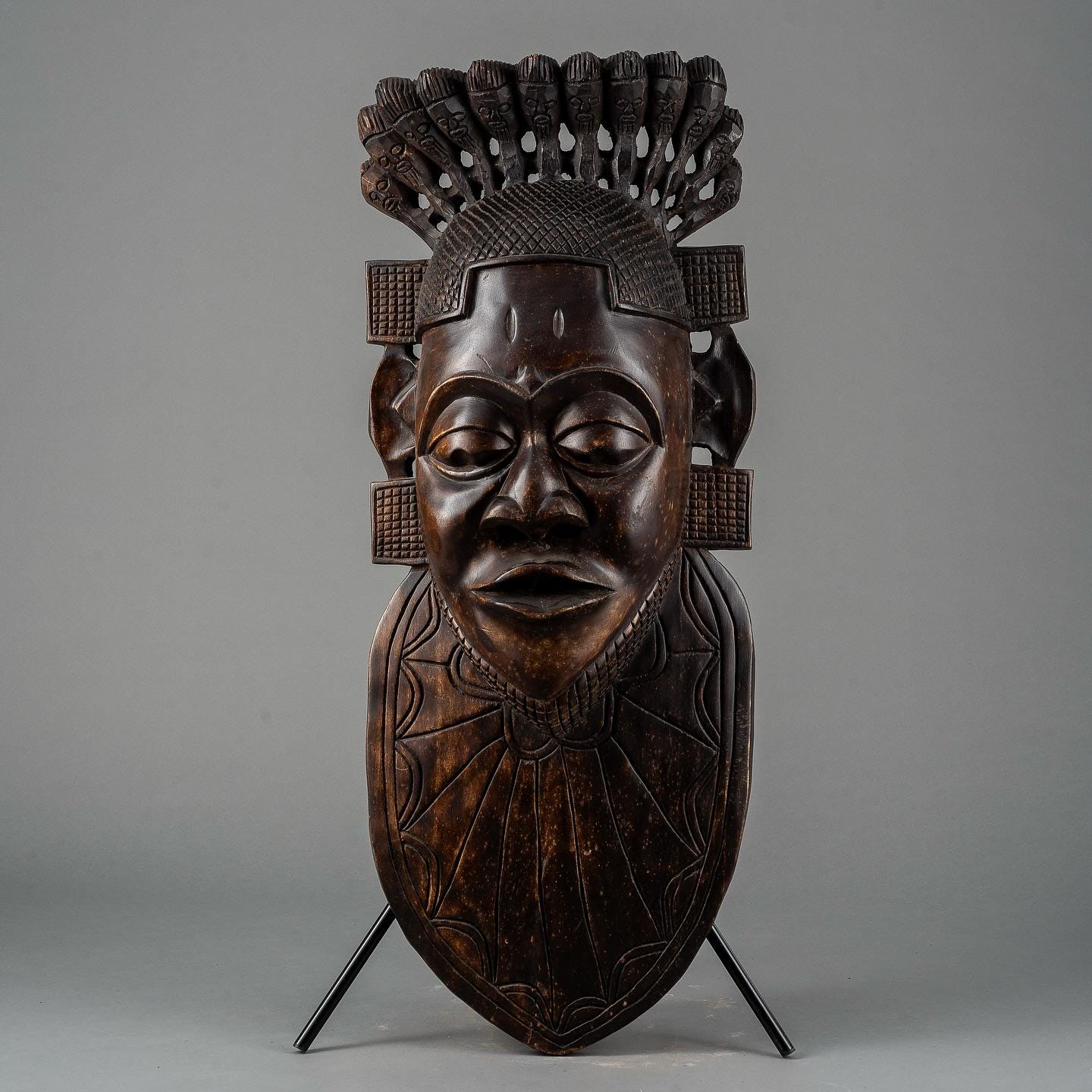 Hand-carved Ashanti Tribal Mask African Heritage Art - Etsy