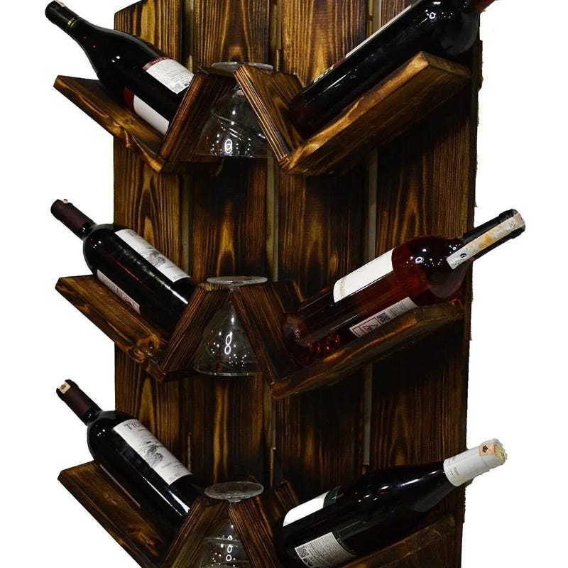Rustic Wine Rack - Etsy