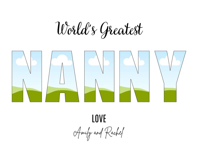 Nanny Photo Collage Template, Personalized Mother's Day Gift for Lola ...