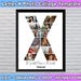 Letter X Photo Collage Template, Letter X Custom Name, Initial Photo ...