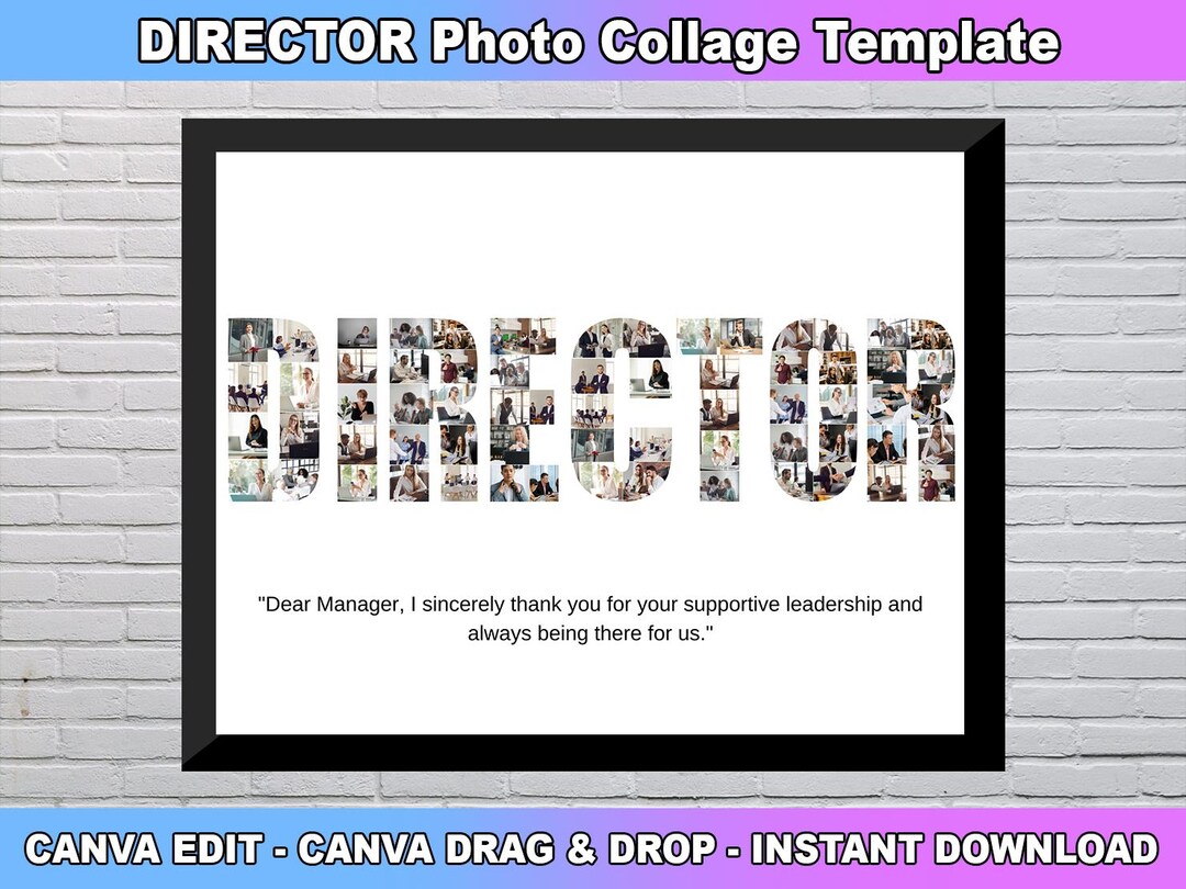 Director Photo Collage Template, Preshool Director Appreciation, Gift ...