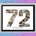 72nd Birthday Photo Collage Template, Number 72 Collage, 72nd Collage ...