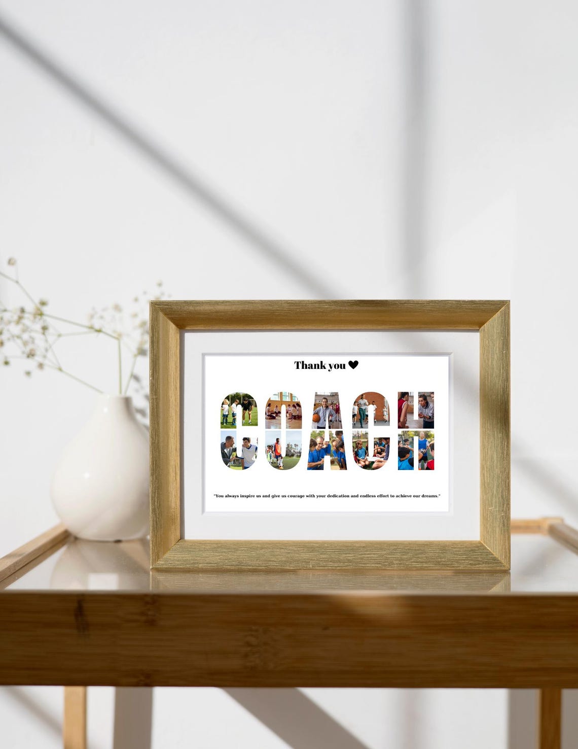 Coach Photo Collage, Editable 10 Photos Template, Gift for Coach ...
