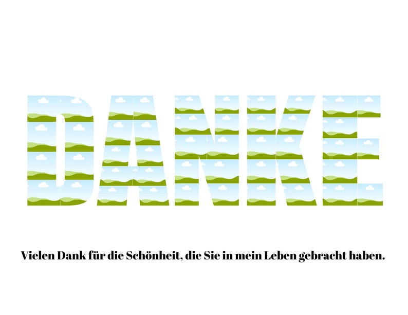 DANKE Photo Collage Template, Thank You Collage for Teachers, Gift for ...