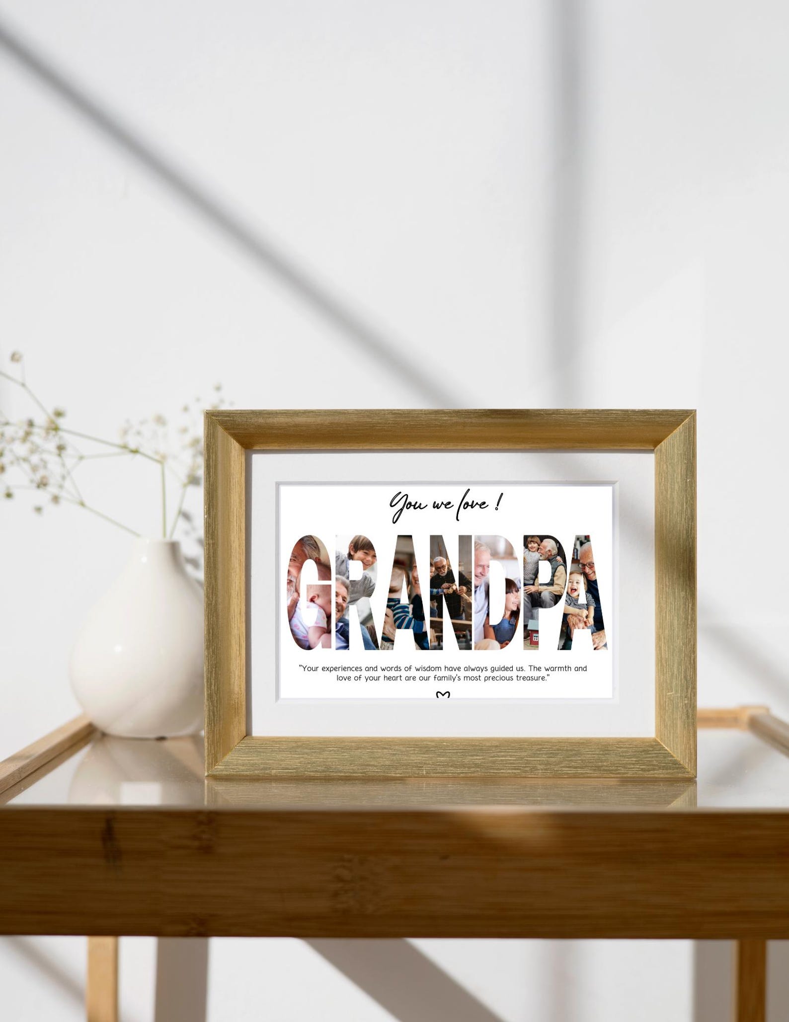 Grandpa Photo Collage Template, Father's Day and Birthday Gift for ...